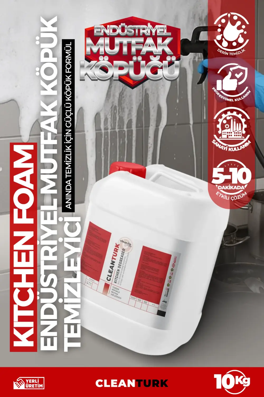 KITCHEN FOAM | Endüstriyel Mutfak Köpük Temizleyici