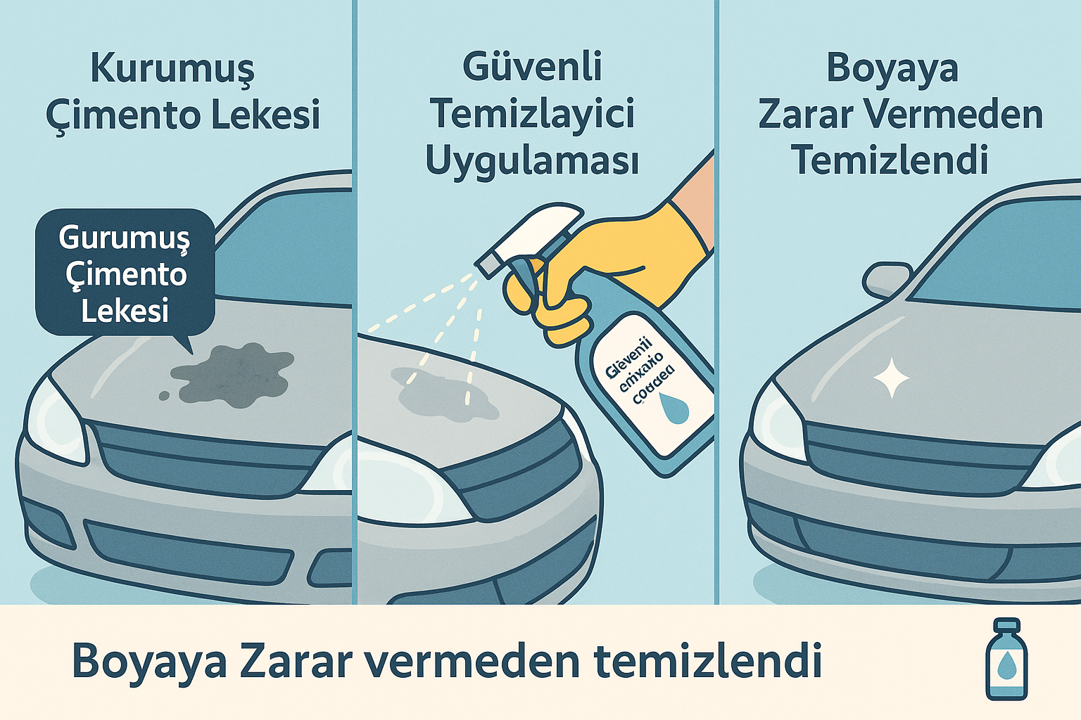 Araba Kaportasından Çimento Lekesi Nasıl Çıkar? Rehber
