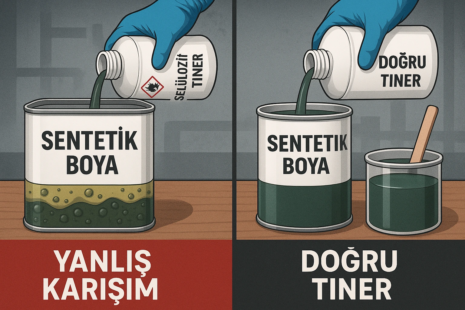 Sentetik Boya ile Hangi Tiner Kullanılır? Sentetik Boyaya Selülozik ...